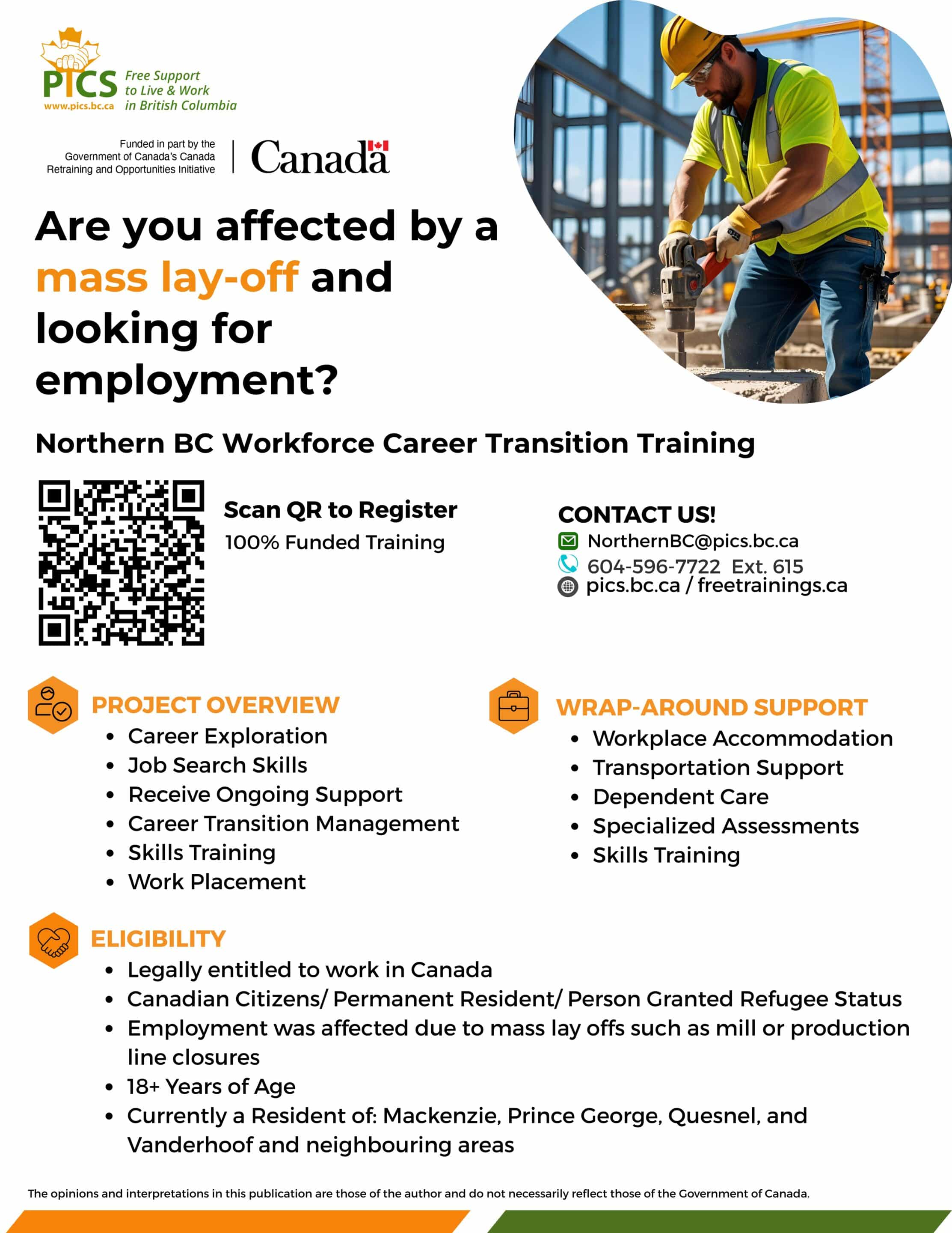 Northern BC Workforce Career Transition Training Project - PICS